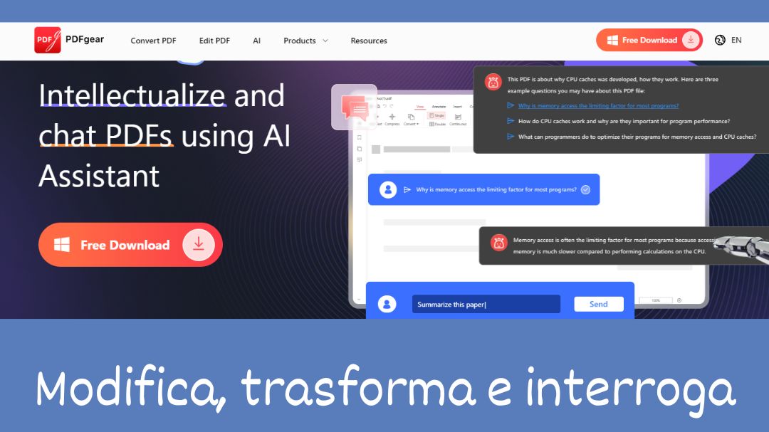 PDFgear: modifica, trasforma e interroga files PDF con l'Intelligenza ... PDFgear: modifica, trasforma e interroga files PDF con l'Intelligenza ...