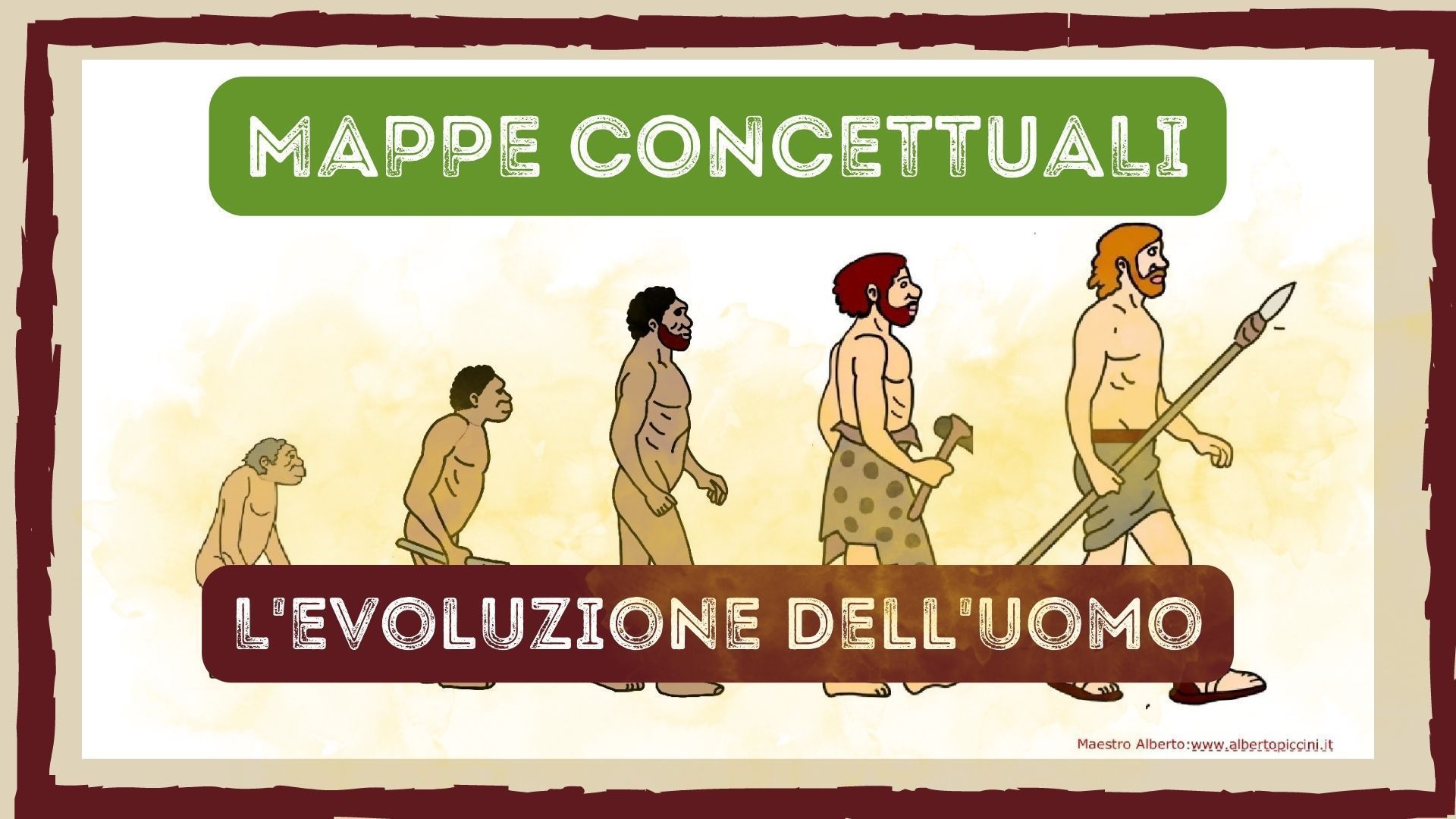 MAPPE CONCETTUALI dell'EVOLUZIONE dell'UOMO